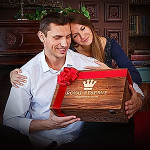 Whiskey Decanter Gift Set by Royal Reserve | Husband Birthday Gifts Artisan Crafted Chilling Rocks Stones Scotch Bourbon Holder – Gift for Men Dad Boyfriend Anniversary