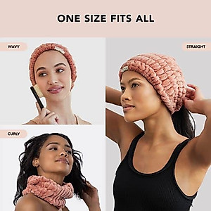 Kitsch Spa Headband - Extra Wide Makeup Headband for Washing Face | Multi Purpose Skincare Headbands | Facial Headband & Hair Band | Face Wash Headbands for Women (DustyRose)