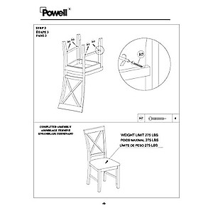 Powell Furniture Jane 5 Piece Dining Set, White