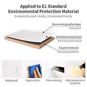 HOMMPA LED Nightstand White Nightstand with Led Lights Modern Night Stand with 2 High Gloss Drawers Led Bedside Table Smart Nightstand for Bedroom 20.5” Tall