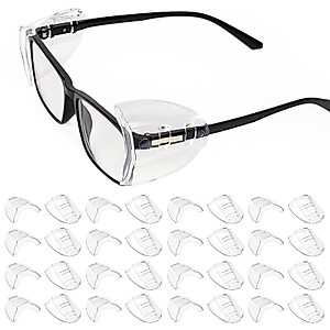 YunTuo 16 Pairs Eye Glasses Side Shields for Prescription Glasses, Slip on Clear Side Shield- Fits Small to Large Eyeglasses