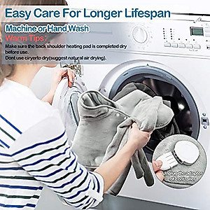 Heating Pad for Back Pain Relief, 24"x35"Large Electric Heating Pad Soft Heat Pad Wrap for Back Shoulder Cramps Relief with 2H Auto Shut Off 6 Temperature Settings, Fast Heating, Machine Washable