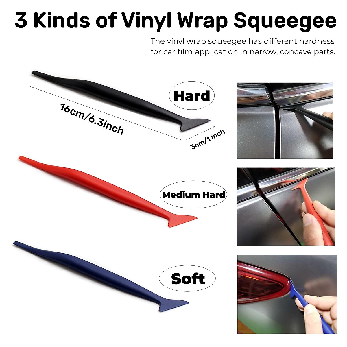 SETLUX 32PCS Vinyl Wrap Tool Kit Car Wrapping Kit Car Tint Tools Kit Window Tint Squeegee…