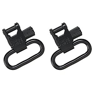 Uncle Mike's Tri-Lock Quick Detach Blued Sling Swivel Set, 1 1/4-Inch, Black