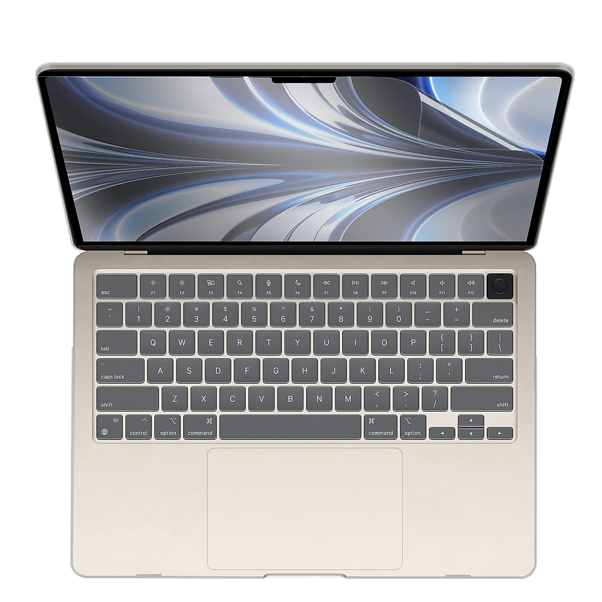 IBENZER Compatible with M2 2023 2022 MacBook Air 13 inch case, Model A2681, Hard Shell Case & Keyboard Cover & Screen Film& Type-C Adapter for New M2 Mac Air 13.6 in, Crystal Clear, AT13-KK-CYCL+2TC