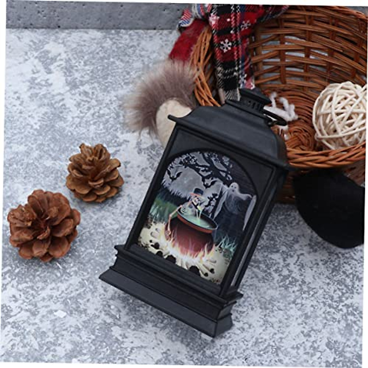 DECHOUS Halloween Decor Globe Decor Fall Snow Globe Simulation Flame Light Flame Lamp Lantern Candle Candle Light LED Outdoor Decor