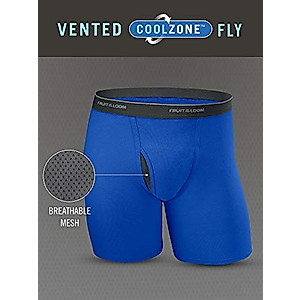 Fruit of the Loom Men's Coolzone Boxer Briefs, 7 Pack-Assorted Colors, Large