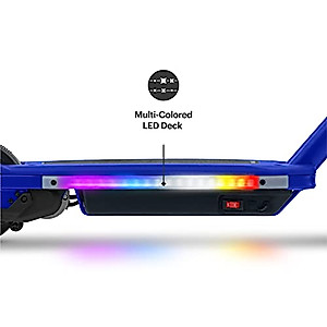 Jetson Echo X Kids Electric Scooter, Lava LED Light-Up Deck, Thumb Throttle, 80-Watt Motor, Up To 9 MPH, Run Time Up To 40 Minutes, Ages 8+, Blue, JECHOX-BLU