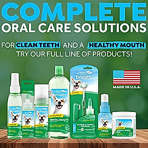 TropiClean Fresh Breath Oral Care Kit for Small & Medium Dogs - Complete Toothbrush & Toothpaste Gel Kit - Helps Remove Plaque & Tartar + Breath Freshener