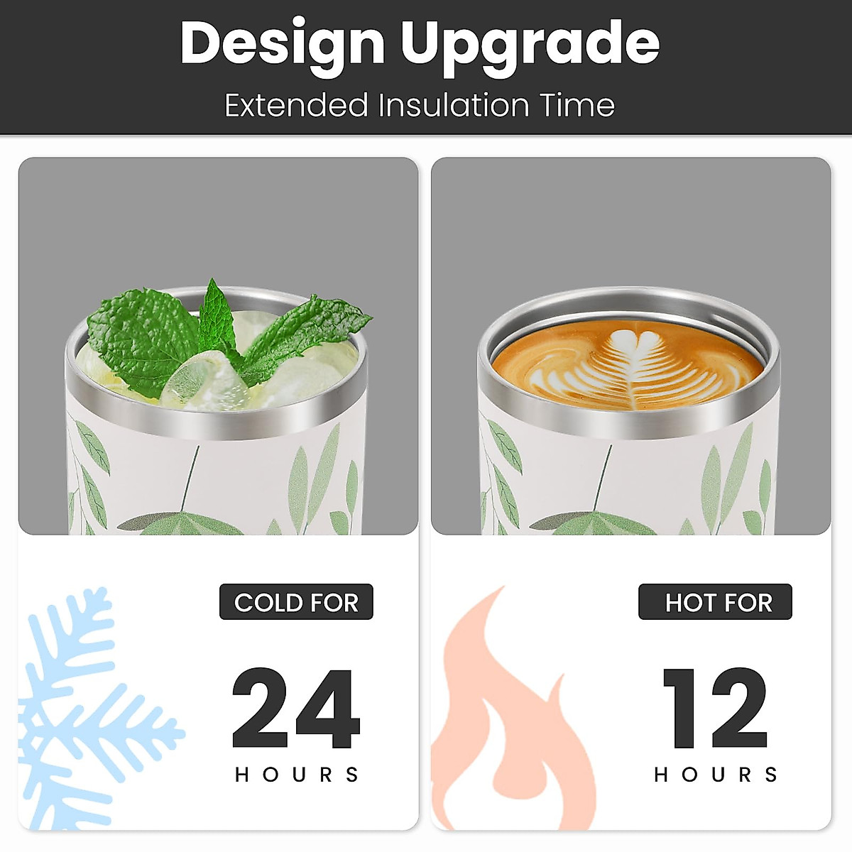 Riley Joy 40 oz 2.0 Stainless Steel Tumbler with Leak-Proof Lid and Straw, Double-Wall Vacuum Insulated Travel Mug for Coffee, Iced Tea, or Water - Ideal for Commutes and Outdoor