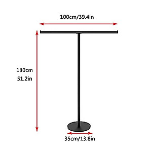 QQXX Industrial Pipe Clothing Rack,T Shaped Clothing Storage and Display Stand,Heavy Duty Metal Garment Rack for Childrens and Womens Hanger Rack Stand(39.4cm/100cm, Gold)