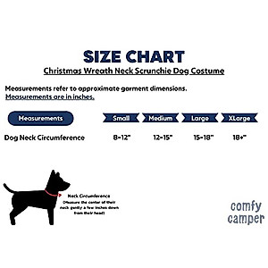 ComfyCamper Christmas Wreath Neck Scrunchie Dog Costume for Small Medium and Large Dogs Puppies and Cats, Small, Green