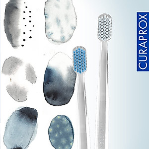 Curaprox CS 5460 Ultra-Soft Winter Edition Toothbrush, Pack of 2, Battery Powered, Transparent, Unisex-Adults, 20-Word Title
