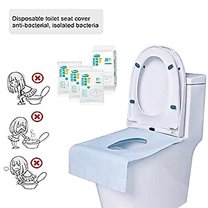 Toilet Seat Covers Disposable,50Pcs Waterproof Individually Wrapped Large Portable Potty Seat Covers for Kids Potty Training, Road Trip and Public Restrooms
