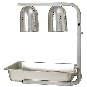 Winco Bulb Professional Free Standing Heat Lamp, Twin,Aluminum