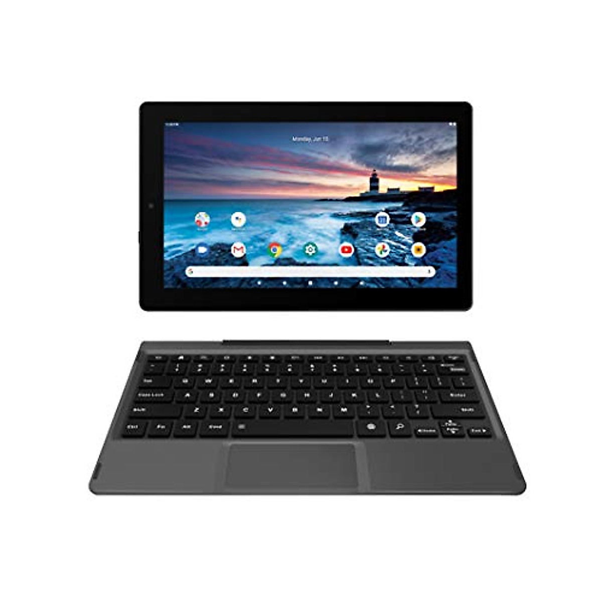 RCA 11 Delta Pro2 11.6 Inch Quad-Core 2GB RAM 64GB Storage IPS 1366 x 768 Touchscreen WiFi Bluetooth with Detachable Keyboard Android 10 Tablet Charcoal