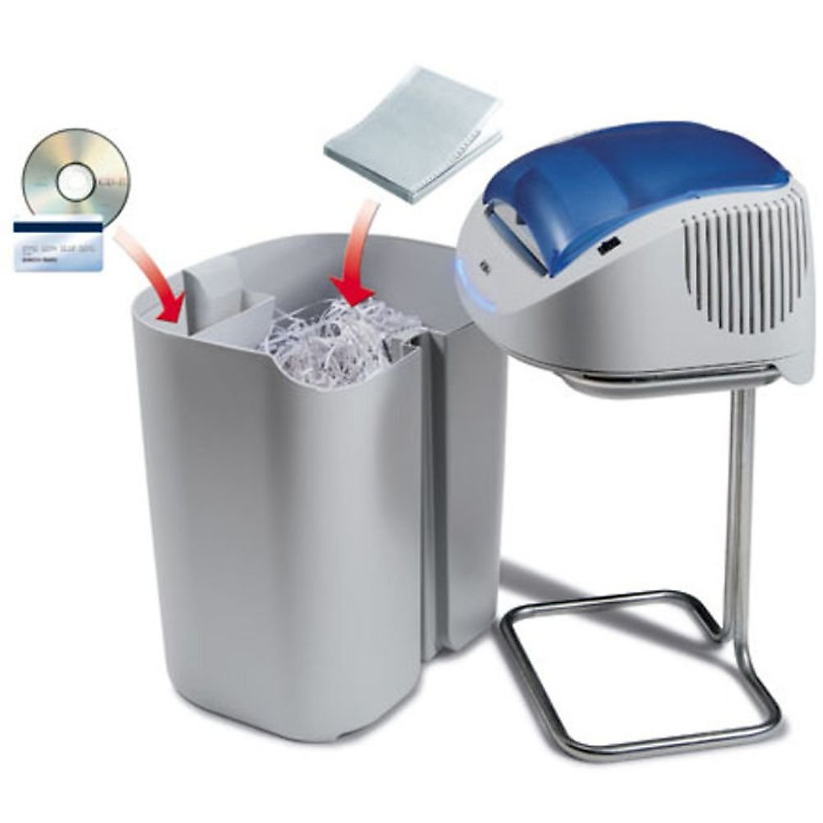 KOBRA +2 SS7 Professional Personal and Deskside Straight Cut Shredder; 2 Shredder Functions: up to 26 Sheets of Paper at a time or CD-Roms, DVDs and Credit Cards