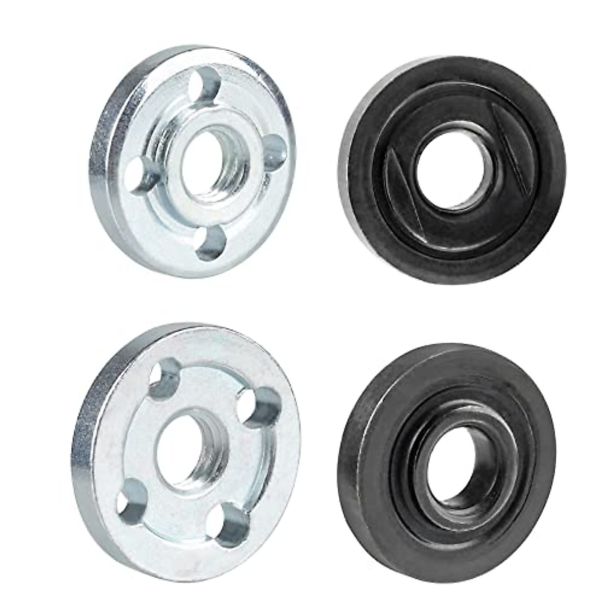 Yakamoz Drill Angle Grinder Adapter with Flange Nut Parts Set, 6mm and 10mm Drill Arbor Mandrel Adaptor with 3 Set Replacement Grinder Flange Nuts and Spanner Wrench Conversion Tool