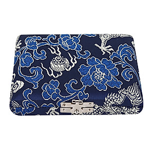 Oboe Reed Case,Oboe Reed Oboe Reeds Protect Against Moisture Wooden + Silk Cloth Cover Reed Case Holder Storage Box for 6pcs Oboe Reeds Maple Wooden (Blue) Oboe Reed Case Blue Box Kit Reeds Moistu