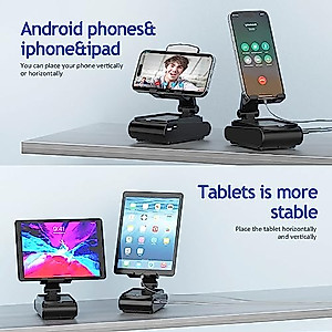 Tosrafid Gifts for Men Women, Cell Phone Stand with Wireless Bluetooth Speaker, high bass Portable Bluetooth Speaker, Adjustable Angle and Height, Birthday Gift Ideas, Unique Gifts