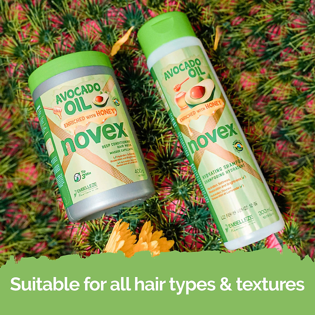 NOVEX Shampoo 10.1oz + Conditioner 10.1oz Set (Avocado)