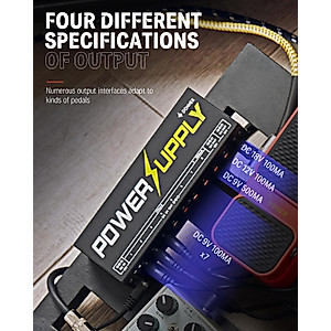 Donner DP-1 Guitar Power Supply 10 Isolated DC Output for 9V/12V/18V Effect Pedal