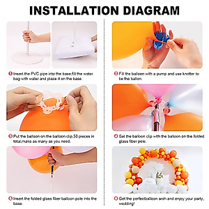 Chamvis Balloon Arch Kit, 9FT Height & 10FT Width Adjustable Balloon Arch Stand: Balloon Arch Frame with Base - for Wedding Baby Shower Birthday Party Supplies Decorations