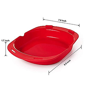 WINGSIGHT Silicone Omelette Maker Non Stick Foldable Microwave Egg Roll Baking Pan Omelet Tool,Quick and Easy 2 in 1 Silicone Omelet Tool Breakfast Set (1 pack)