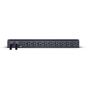 CyberPower PDU44001 Switched ATS PDU, 100-120V, 15A (Derated to 12A), 10 Outlets, 1U Rackmount