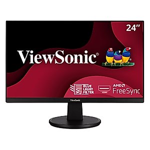 ViewSonic VA2447-MH 24 Inch Full HD 1080p Monitor with 100Hz, FreeSync, Eye Care, HDMI, VGA (Renewed)