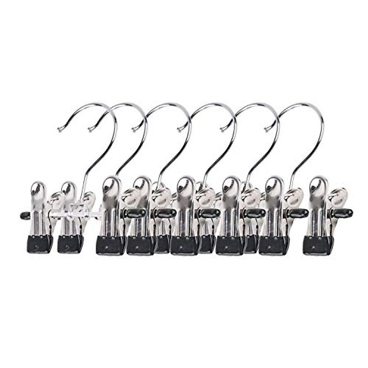 SUNTRADE Double Adjustable Clips Boots Hangers,Space Saving Boots Socks Bags Hanging Clips Boot Holder Boot Organizer,Set of 12 (12)