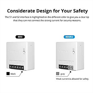 SONOFF Mini R2 10A Smart WiFi Wireless Light Switch, Universal DIY Module for Smart Home Automation Solution, Works with Amazon Alexa & Google Home, No Hub Required 5-pack