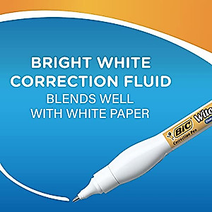 BIC Wite-Out Brand Shake 'n Squeeze Correction Pen, 8 ML Correction Fluid, 1 Count Pack of white Correction Pens, Fast, Clean and Easy to Use Pen Office or School Supplies