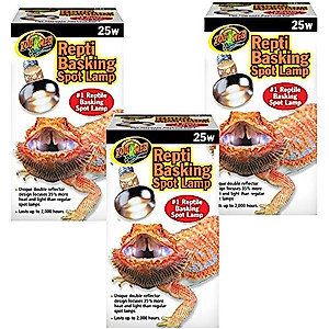 (3 Pack) Zoo Med Reptile Basking Spot Lamp, 25 Watts
