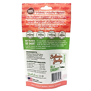 Smart Cookie Salmon Jerky Dog Treats - DHA & Omega Strips for Dogs & Puppies with Allergies, Sensitive Stomachs with Wild Caught Alaskan Salmon- Dehydrated, Grain Free, Made in USA - 3oz Bag Pack of 1