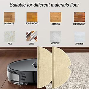 Frexusuent Mop Pad Replacement for Roborock Q5 Pro/Q5 Pro+/Q5/Q7/Q7 Max/S5/S5 MAX/S6/S6 MAXV/S6 Pure/E-Series Robot Vacuum Cleaner, Reusable Microfiber and Disposable Mop Pad