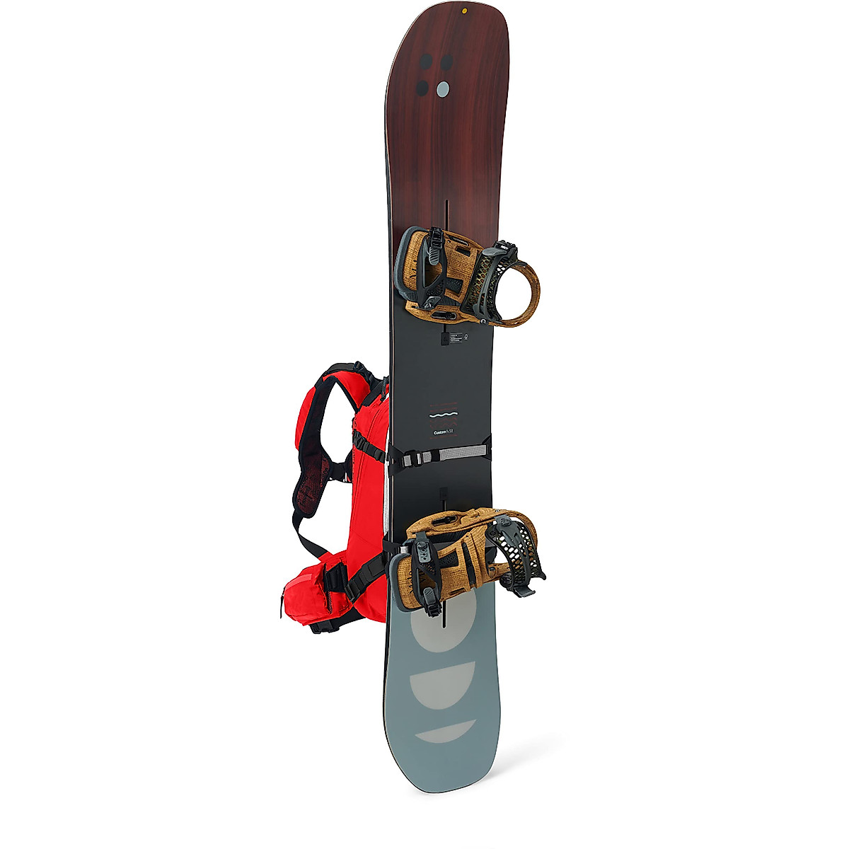 USWE Carve 16L, Ski and Snowboard Backpack for Men and Women, Winter Alpine Daypack, Insulated Snow Hydration Pack with Thermo Cell Freeze Protection, Bounce Free, Red