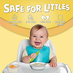 MONEE Toddler Utensils | Easy to Use Toddler Silverware Set | Made in Korea | BPA-Free | Toddler Forks & Spoons | Baby Utensils 6-12 Months | Baby Spoons Self Feeding 6 Months | 100% Platinum Silicone
