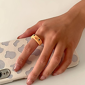 Creative Resin Frog Rings, Cute Animal Acrylic Resin Personalized Funny Rings Jewelry Gift for Women Teen Girls(Chick,Orange), AMX2X07IQMUS