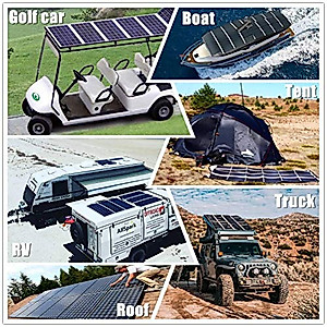 Giosolar 200 Watt 12 Volt Solar Marine Kit Monocrystalline Panel with 20A LED Charge Controller for RV Solar Charging Off-Grid System