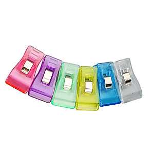 100 Pieces Multifunction Clips, Colorful Transparent Plastic Flat Tail Clip Set, Mini Transparent Plastic Clear Clips, Photo Clips, Clothespins Clip