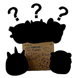 SQUISHY PLANET - 8" Plush Pillow - 5 Pack in Super Mystery Box (+ Pack Crayons) - Decorative Pillows for Bed, Sofá or Chair Cute Plushies Jumbo - Great Gift!