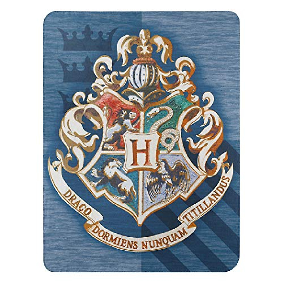 Northwest Harry Potter Hogwarts Banner Fleece Throw Blanket, 45" x 60", Multi Color