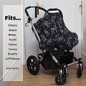 Nursing Cover Carseat Canopy, Rquite Car Seat Covers for Babies Mom Breastfeeding Scarf Infant Multi-Use Cover Ups for Baby Stroller & Shopping Cart & Feeding High Chair -Large Size for Girl Boy