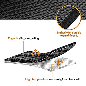 homenote Large Under Grill Mat, Durable 36 x 65 inches Deck and Patio Protective Mats, Fireproof Grill Pads for Outdoor, Perfect for Charcoal Grills, Gas Grills, Oil Fryers and Smokers