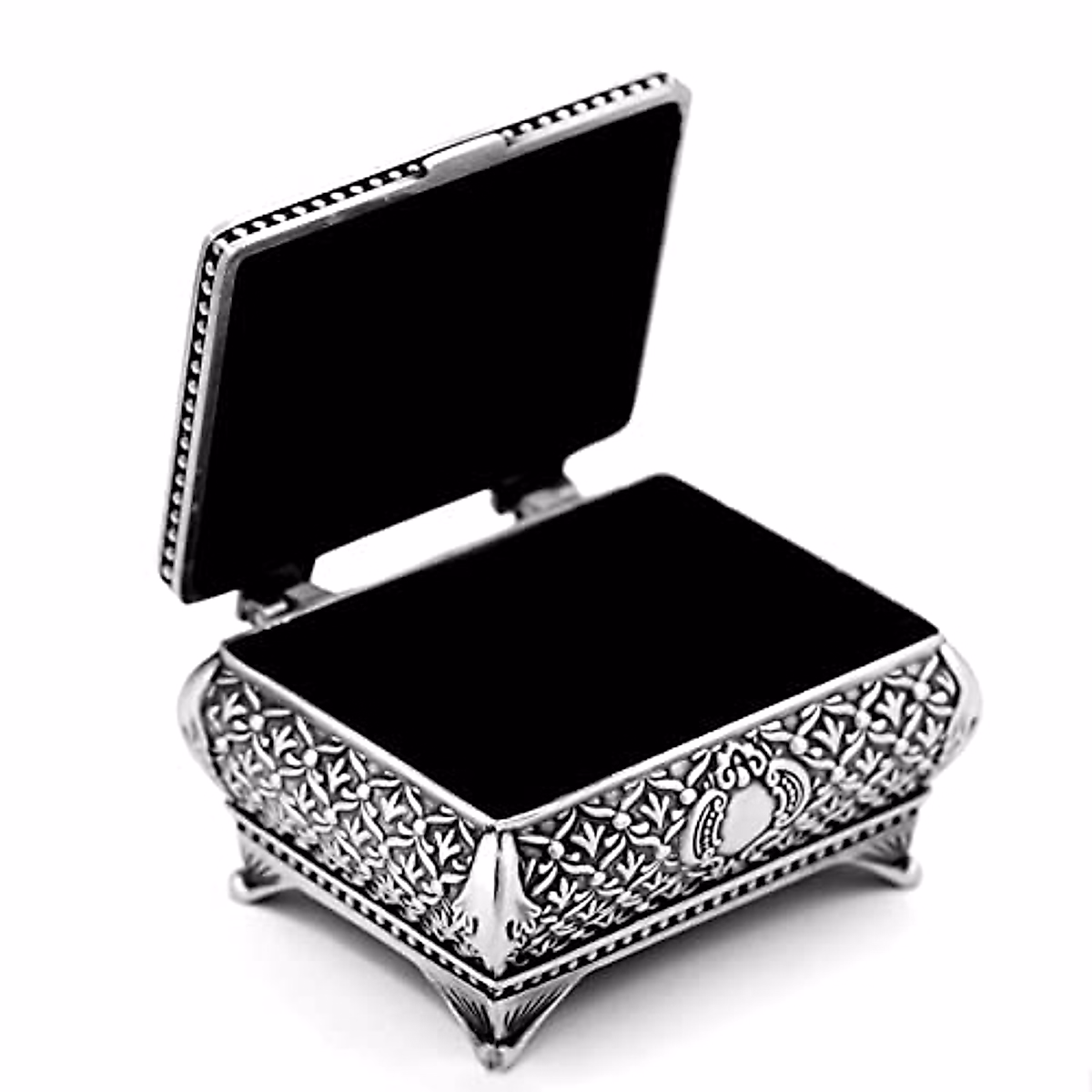 Uloveido Rectangle Shape Small Trinket Box - Retro Ring/Earrings/Necklace Storage Jewelry Organizer Case, Metal Treasure Chest Keepsake Gift Box for Women Girls Y2348