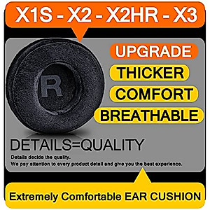 Sixsop Replacement Earpads for Fidelio X2HR X1S X2 X3 Over-Ear Headphones (Velour)