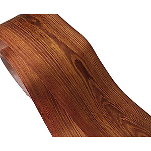 Aibote Natural Vintage Caramel Color Rosewood Wood Veneer Restoration Sheets(Overall Size:10"x100") Wooden Sticker DIY Material for Speaker Showcase Cabinets Table Shelves Kitchen Furniture