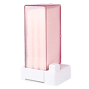 KLEOAD Automatic Cotton Pad Dispenser, Press Out Makeup Cotton Square Holder Dispenser Vanity Makeup Cotton Pads Organizer, Cosmetic Cotton Pad Organizer, Automatic Cotton Pad Holder
