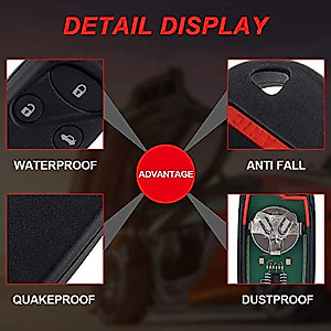 cciyu 2X Keyless Entry Remote Fob 4 Buttons Replacement for 98 99 00 01 02 03 for Acura TL/for Honda for Accord (KOBUTAH2T)